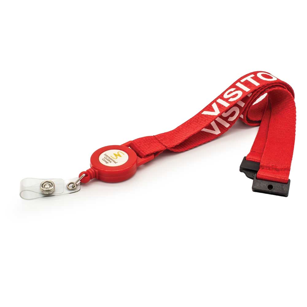 Lanyard with Reel Badge and Safety Lock | Promotional Gifts, Customised ...