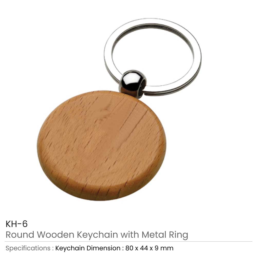 Round Wooden Keychains | Promotional Gifts, Customised Gifts, Uniforms ...
