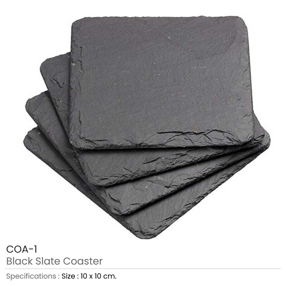 Square Slate Coaster | Promotional Gifts, Customised Gifts, Uniforms ...