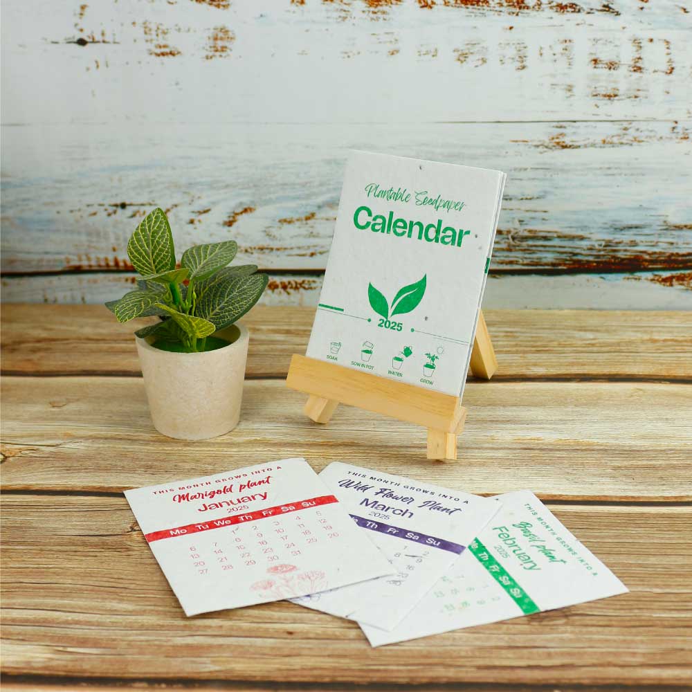 2025 Table Calendars with Plantable Seeds | Promotional Gifts ...