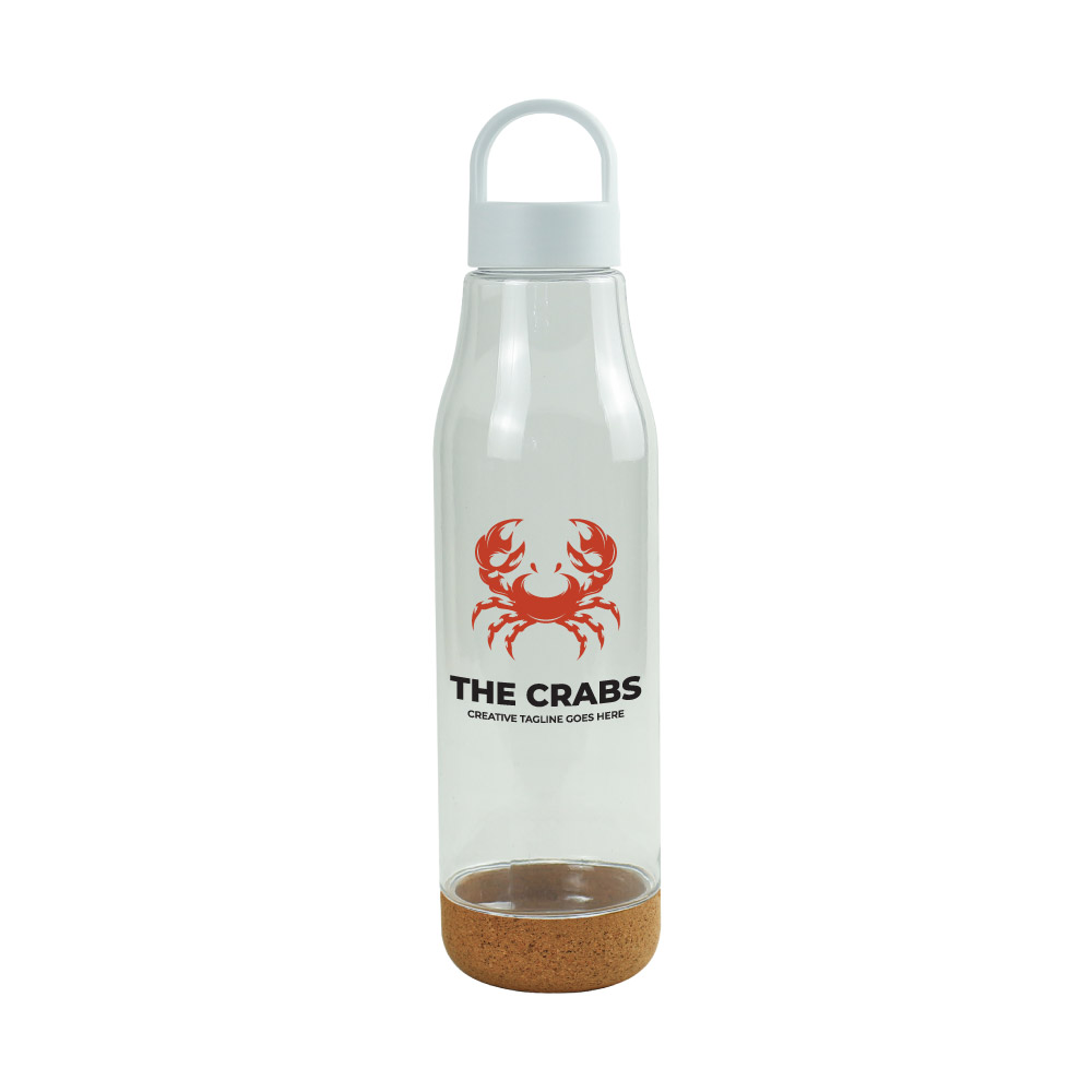 rPET Bottles with Cork Base, Twist-off Lid, Handle 720ml | Promotional ...